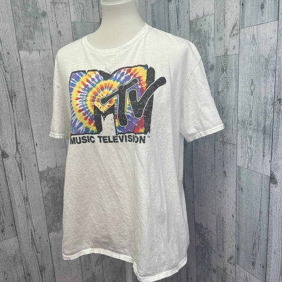 Viacom | Shirts | 220 Viacom Mens Xl Mtv Tie Dye Logo Short Sleeve 00 ...